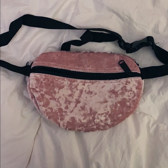 Bags | Light Pink Velvet Small Fanny Pack | Poshmark